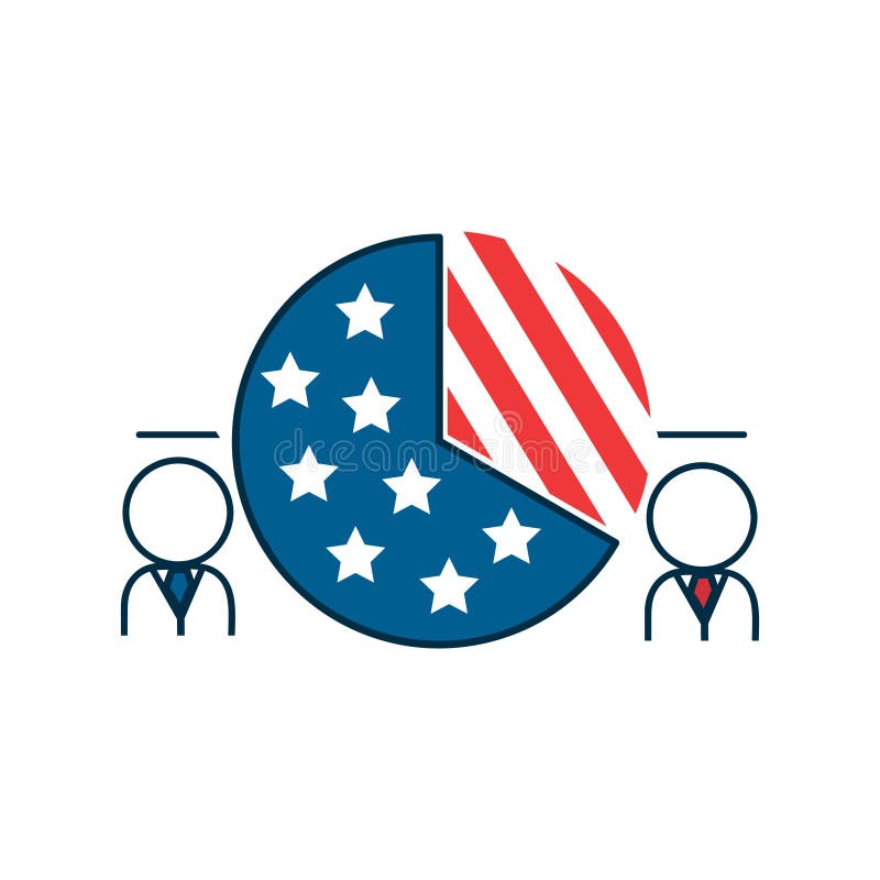 Pie Chart of Usa Flag. Vector Illustration Decorative Design Stock ...