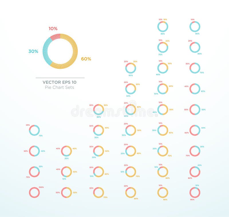 Pie Chart Vector Circle Diagram Infographic Percentage Stock Vector ...