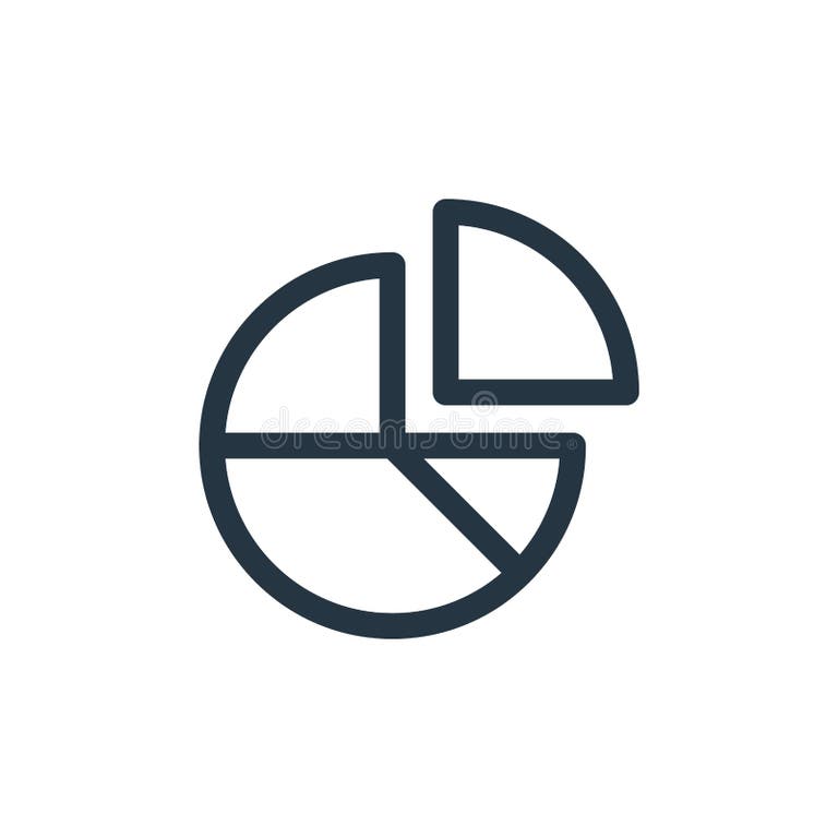 Pie Chart Vector Icon. Pie Chart Editable Stroke. Pie Chart Linear ...