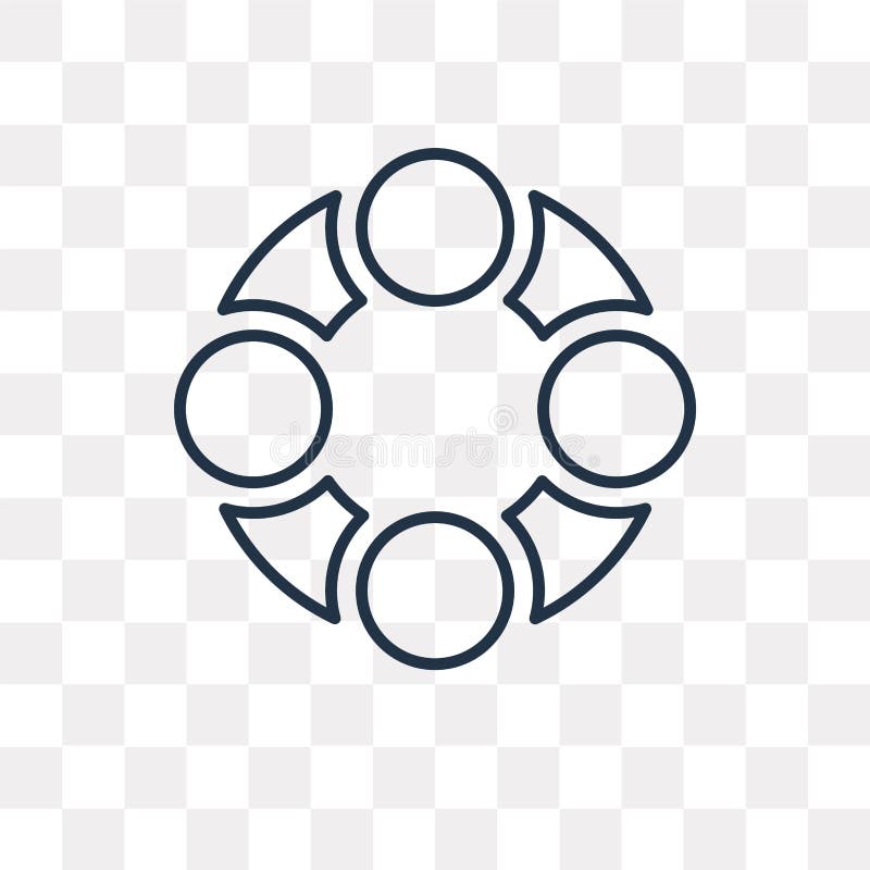 Pie Chart Vector Icon Isolated on Transparent Background, Linear Stock ...