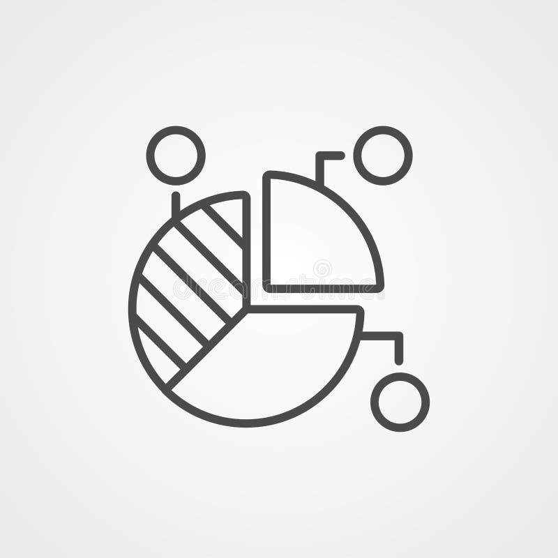 Pie Chart Vector Icon Sign Symbol Stock Illustration - Illustration of ...