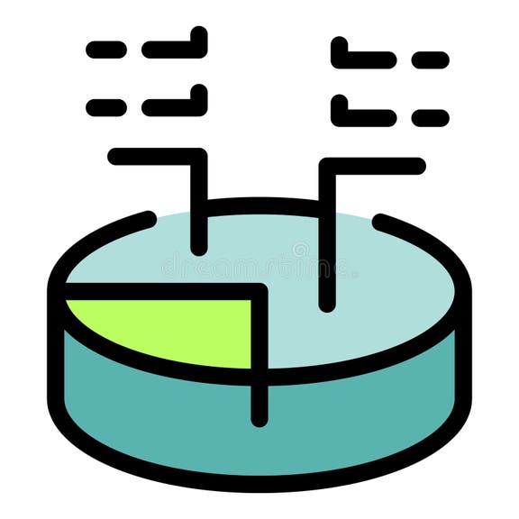 Pie Chart Visualizing Data Analysis Results Stock Vector - Illustration ...