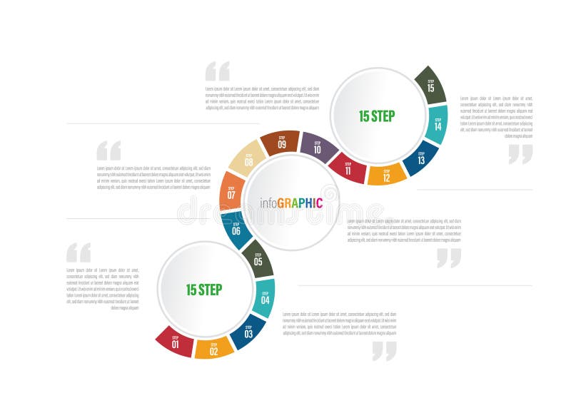 Pie Charts for Infographics. Colorful Elements with 3 To 10 Steps ...