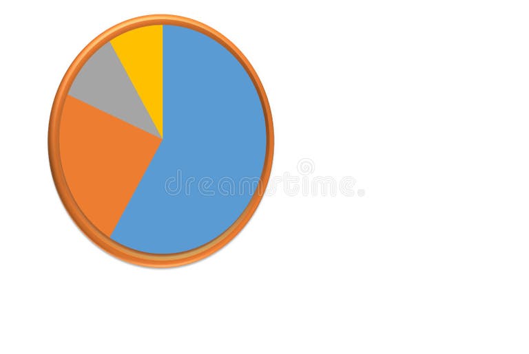 Pie Chart on White Background Stock Illustration - Illustration of ...