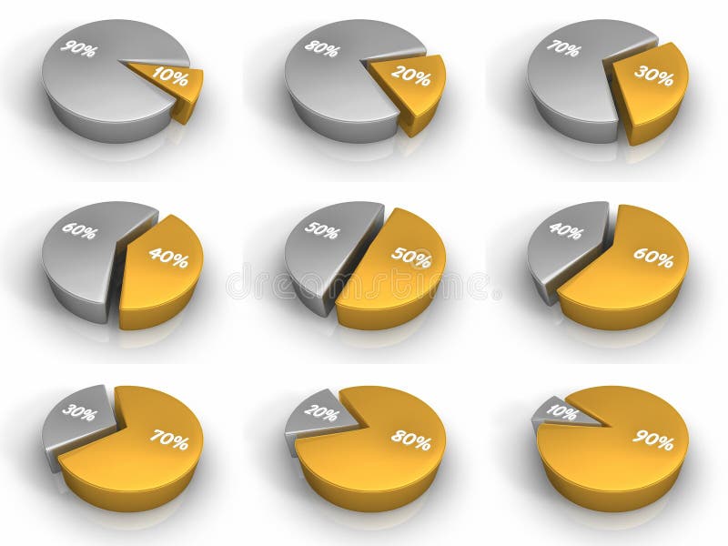 50/50 split chart stock illustration. Illustration of percents - 20602145