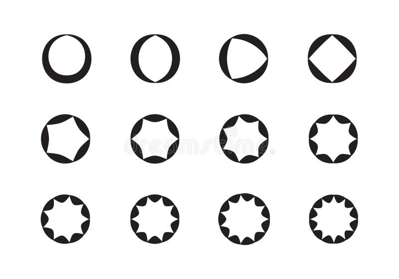 Pie Charts Diagrams. Set of Different Color Circles Isolated ...