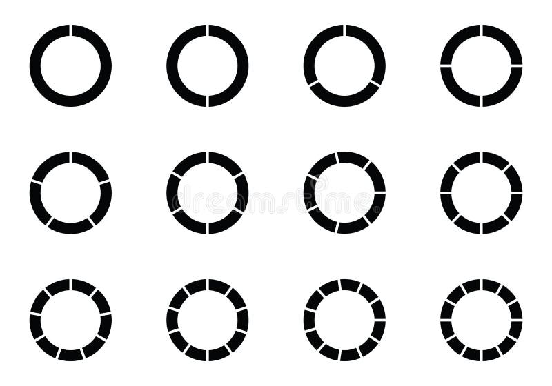 Pie Charts Diagrams. Set of Different Color Circles Isolated ... Pie Charts Diagrams. Set of Different Color Circles Isolated ...