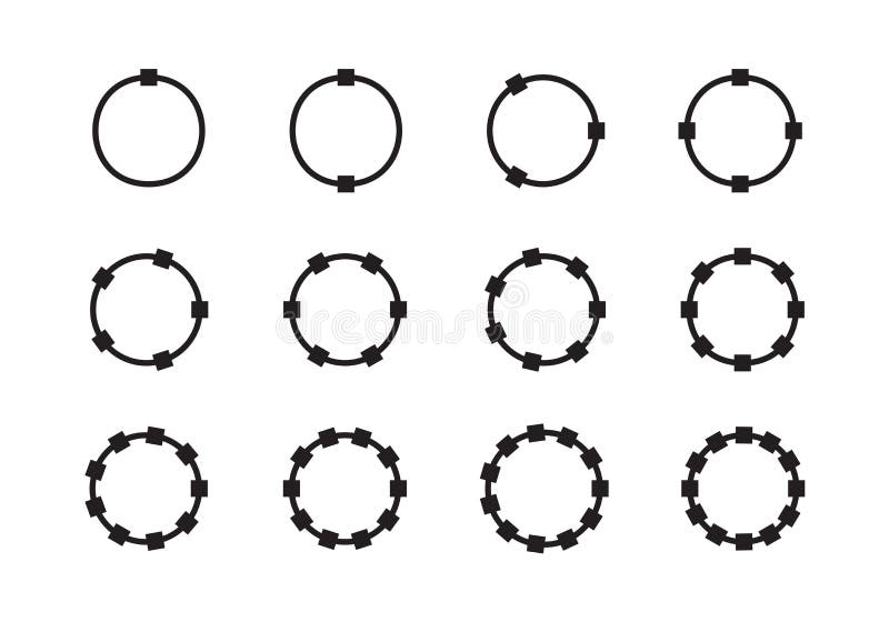 Pie Charts Diagrams. Set of Different Color Circles Isolated ...