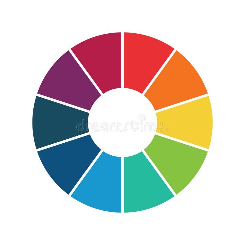 Pie Charts Vector Colorful Info Template. on White Background Stock ...