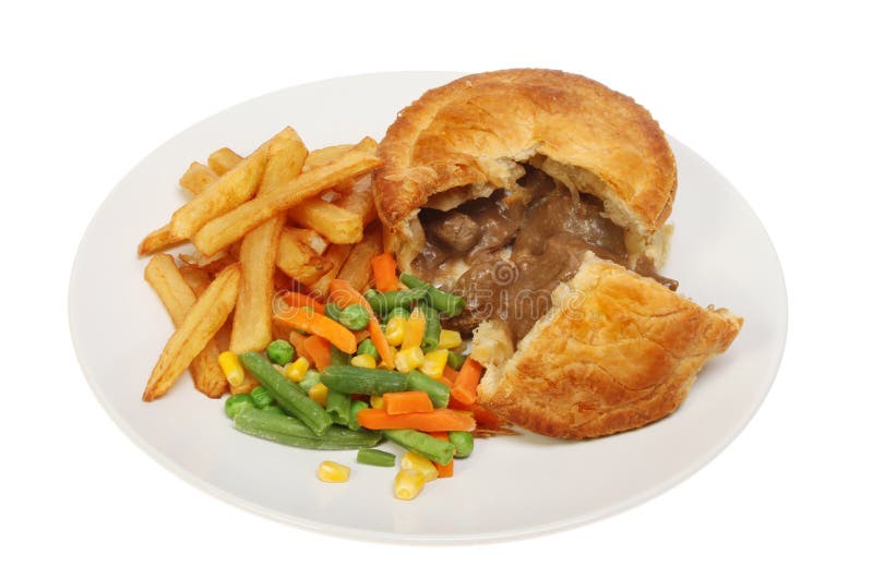 Pie chips and veg stock photo. Image of meat, pastry - 36858834