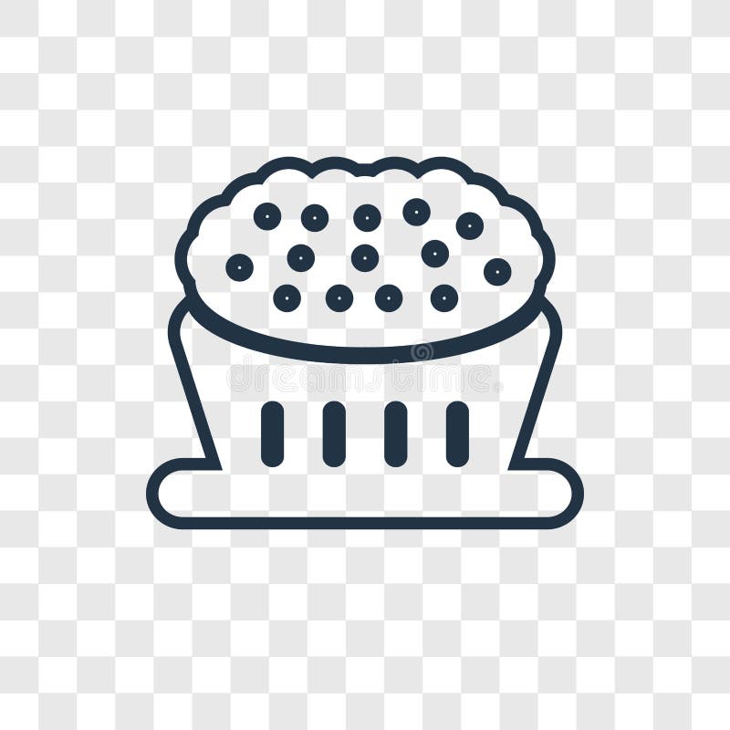Pie Concept Vector Linear Icon Isolated on Transparent Background, Pie ...