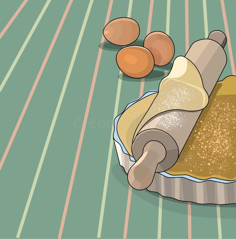 Pie cooking process stock illustration. Illustration of delicious ...