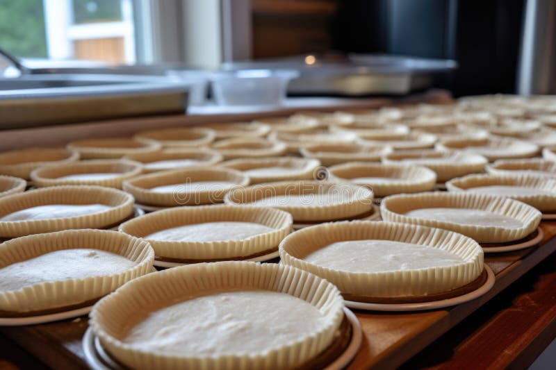 Pie Crusts Prebaked and Ready for Filling Stock Image - Image of ...
