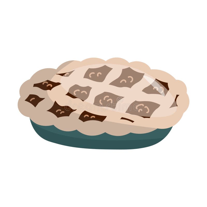 Pie Delicious Vector Illustration on White Background Stock Vector ...