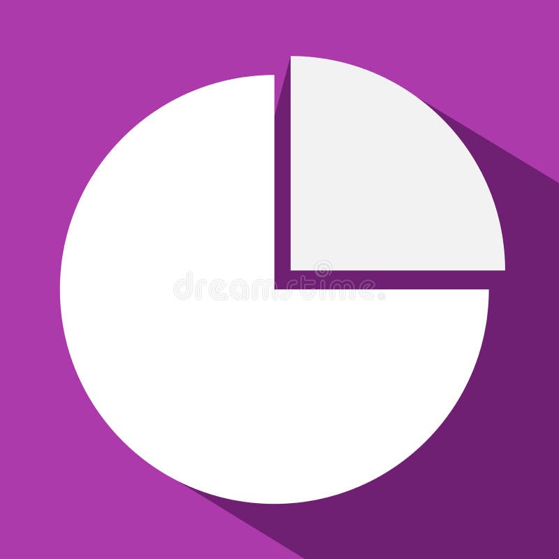 Pie Diagram Chart Icon Square Frame Purple Stock Vector - Illustration ...