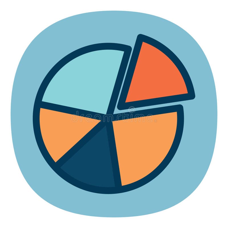 Pie Diagram. Vector Illustration Decorative Design Stock Vector ...