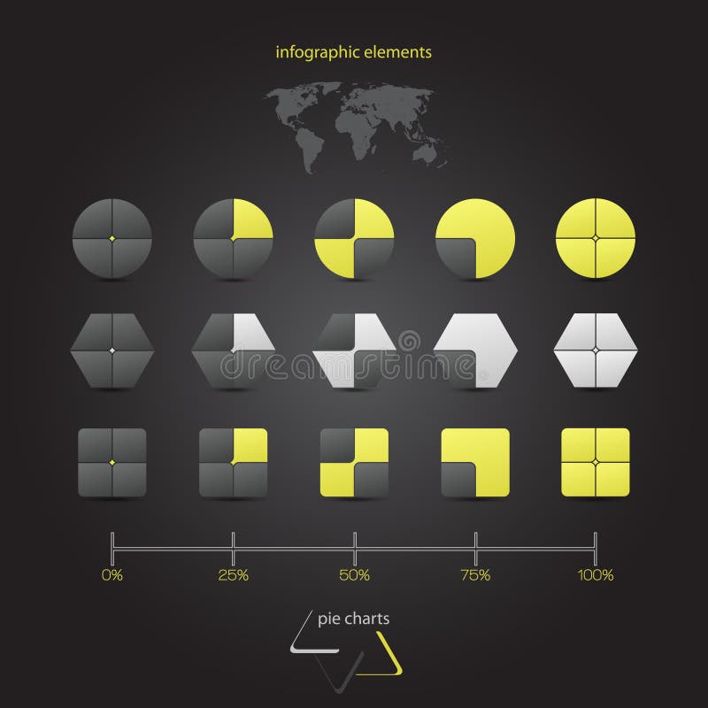 Pie elements stock vector. Illustration of presentation - 47173446