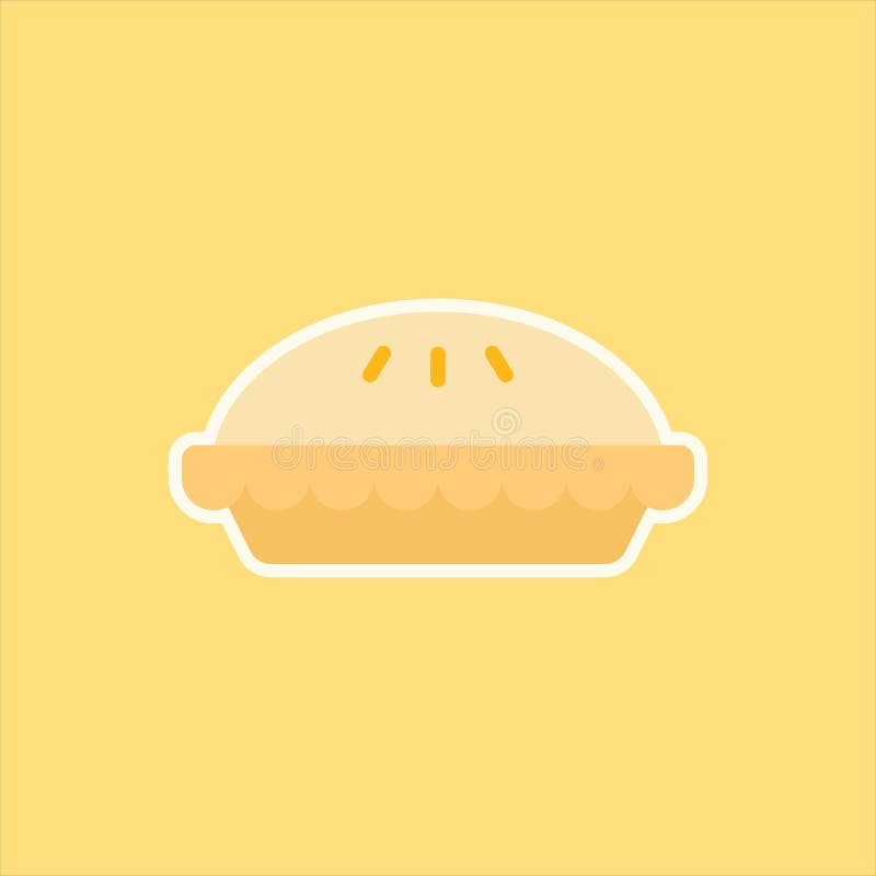 Pie Flat Design Vector Illustration Stock Vector - Illustration of ...