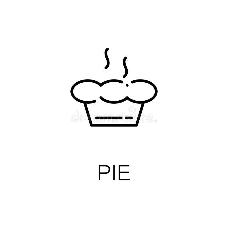 Pie Flat Icon or Logo for Web Design Stock Vector - Illustration of ...