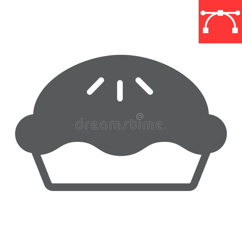 Pie Glyph Icon, Thanksgiving and Bakery, Pumpkin Pie Sign Vector ...