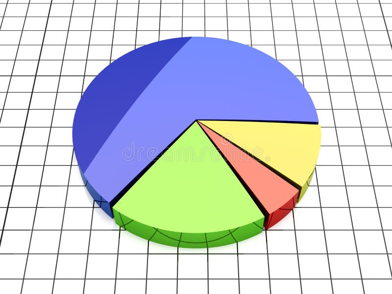 Pie graph stock illustration. Illustration of graph, render - 21999528