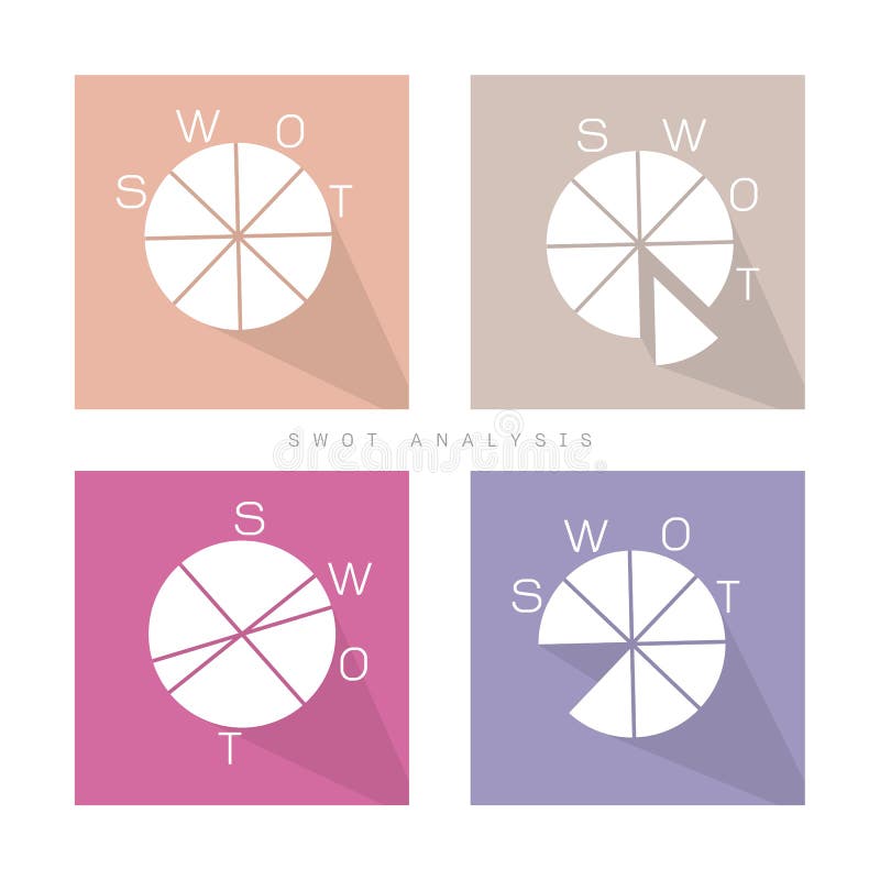 Pie Graph of SWOT Analysis Strategy Management Stock Vector ...