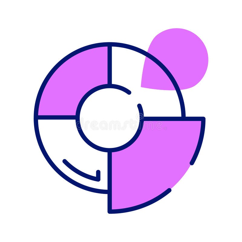 Pie Graph Vector Design in Modern Style, Isolated on White Background Stock Vector ...