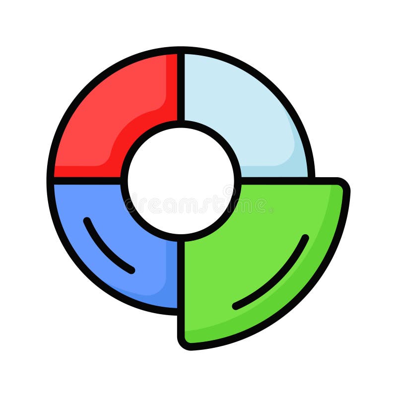 Pie Graph Vector Design in Modern Style, Isolated on White Background Stock Vector ...