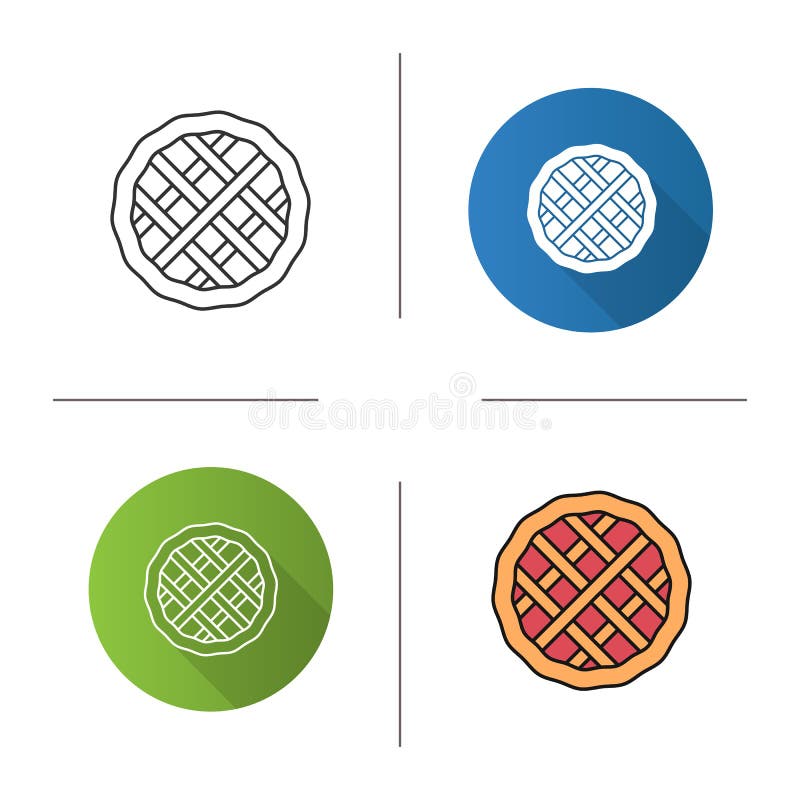 Pie icon stock vector. Illustration of dish, filled - 197459732