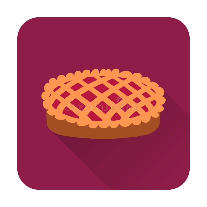Pie Icon Flat Vector Illustration, Food Icon Stock Vector ...