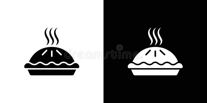 Pie Icon Isolated Flat Vector in Outline Stock Vector - Illustration of ...