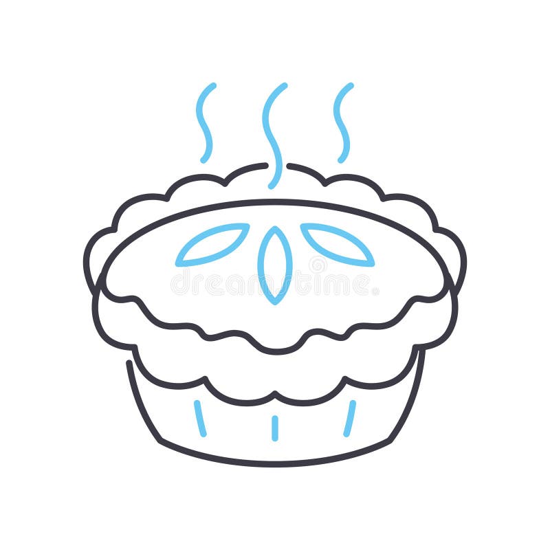 Pie Line Icon, Outline Symbol, Vector Illustration, Concept Sign Stock ...