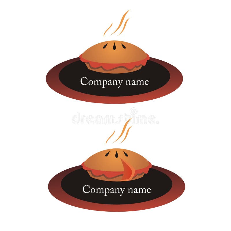 Pie Logo stock vector. Illustration of black, logo, meal - 47672968