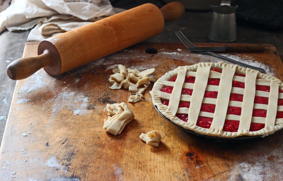 Pie mess stock photo. Image of currants, kitchen, baker - 68648368