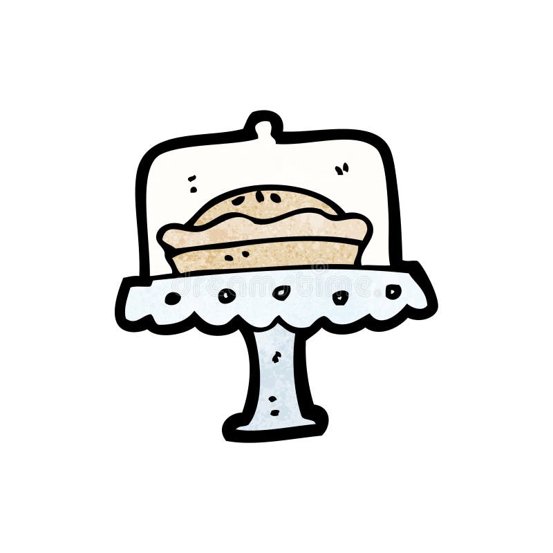 Pie on pedestal cartoon stock vector. Illustration of character - 38065055