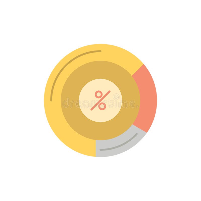 Pie, Percentage, Chart, Share Flat Color Icon. Vector Icon Banner ...