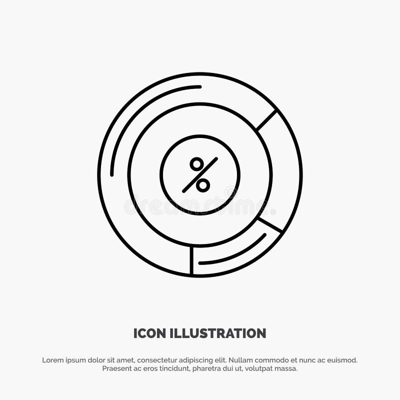 Pie, Percentage, Chart, Share Line Icon Vector Stock Vector ...