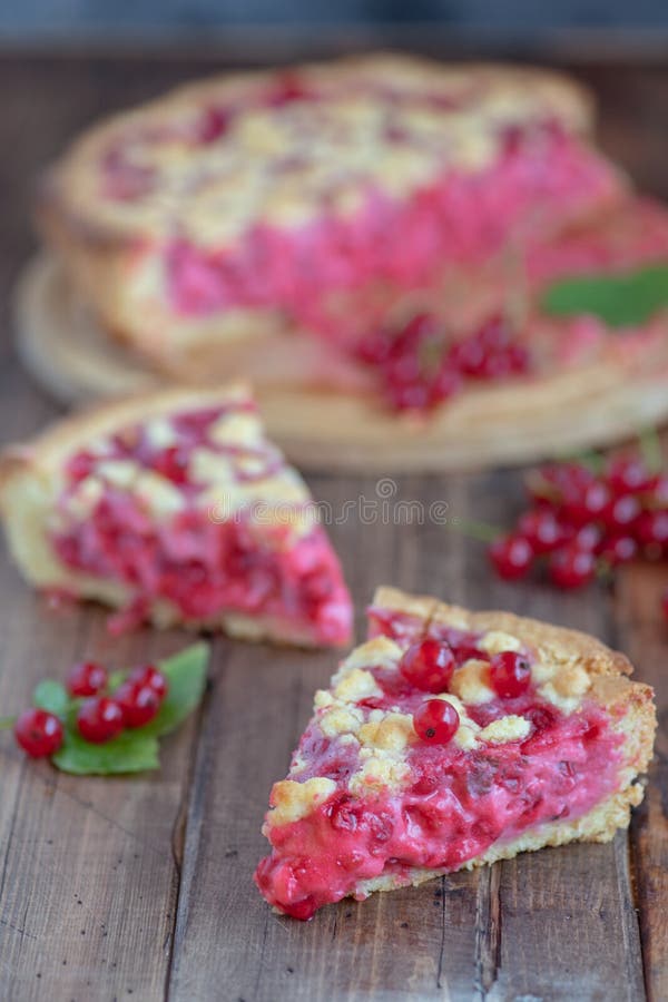Pie with red currant stock image. Image of gourmet, organic - 154378955