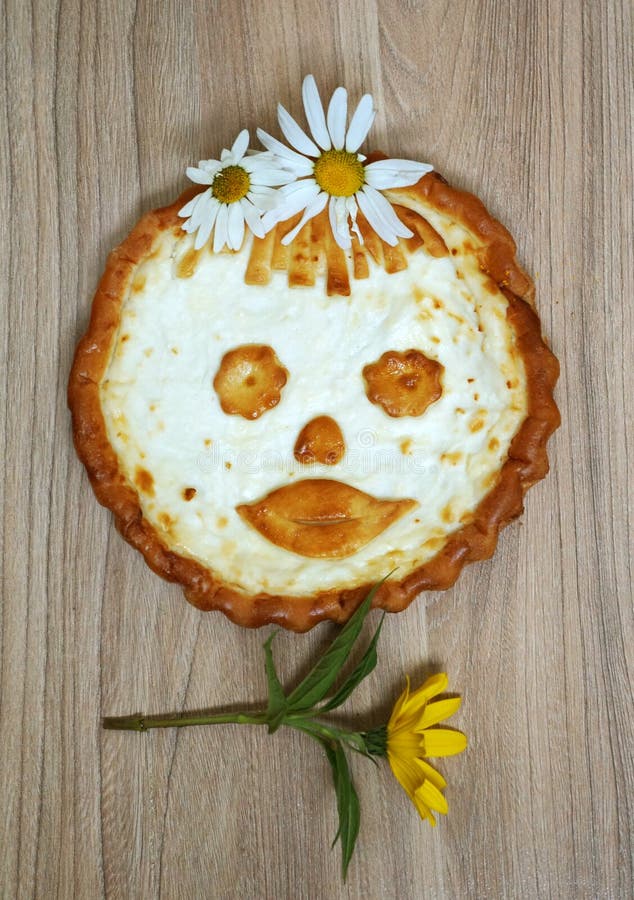 Pie a Russian Cheese Cake with Cottage Cheese Stock Photo - Image of ...