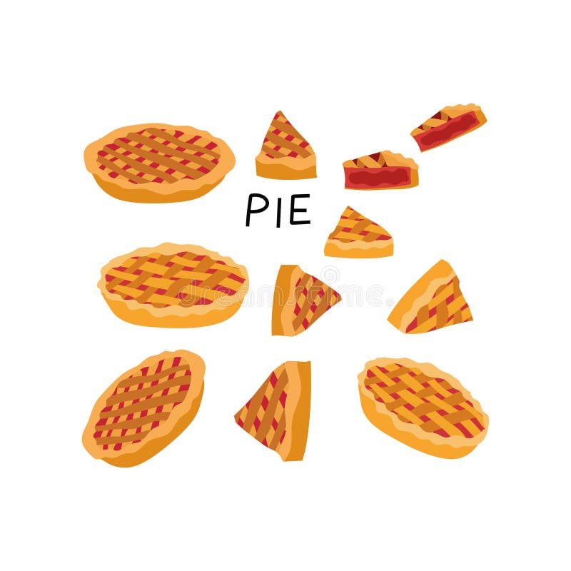 Pie Set Pie Pattern Free Vector Illustration Stock Vector ...