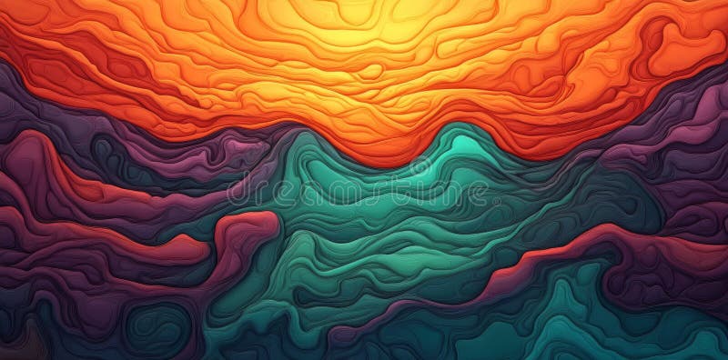 A Piece of Abstract Art Where Complex Geometric Patterns Cross and ...