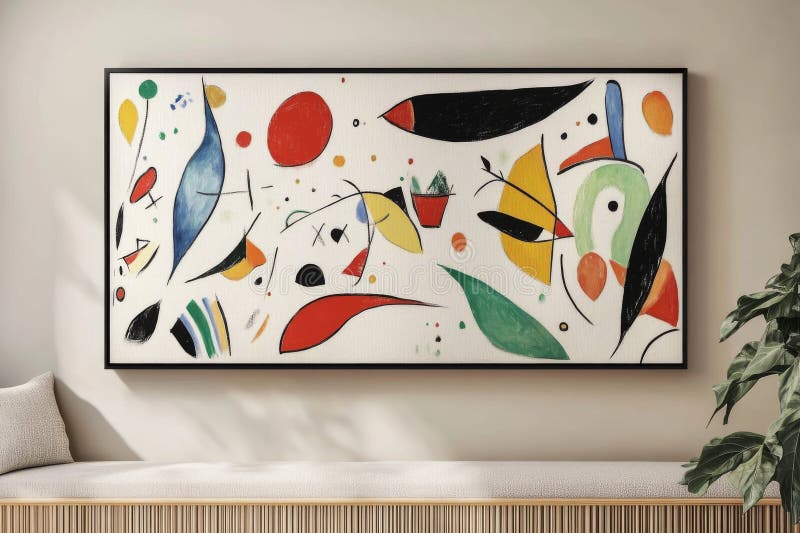 A Piece in the Abstract Miro Style Based on Surrealist Illustrations by ...