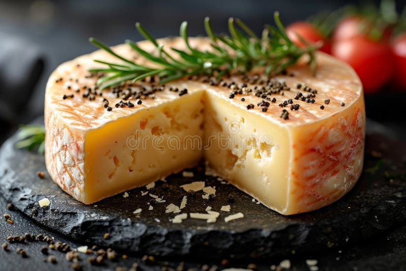 Piece of Aged Cheddar Cheese. the Most Popular Type of Cheese Stock ...