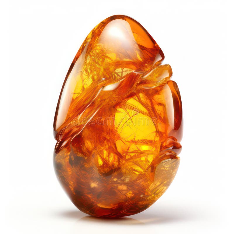 Piece of Amber Isolated on White Created with Generative AI. Precious ...