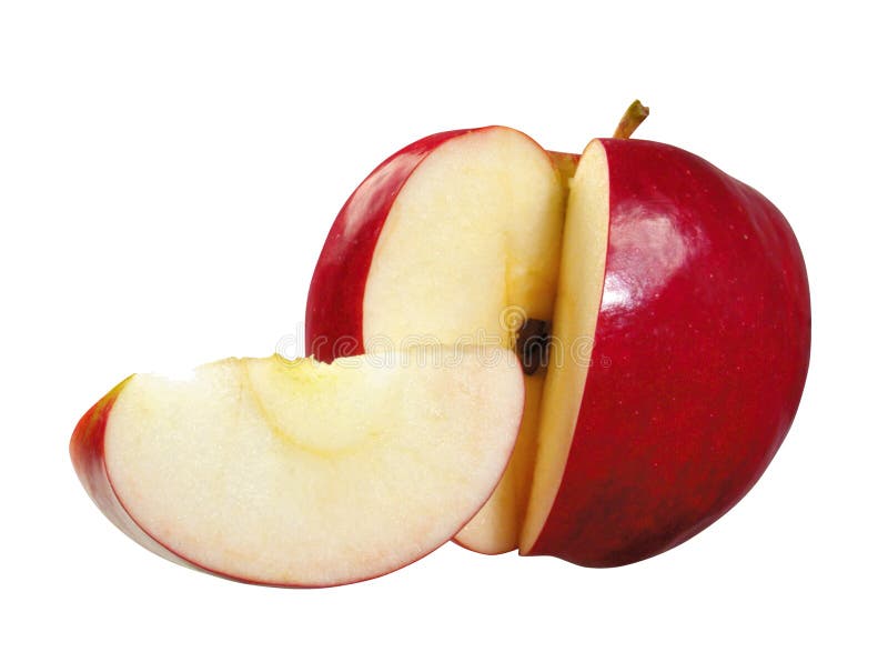 A Cut Open Apple stock photo. Image of juicy, macro, delicious - 18489670