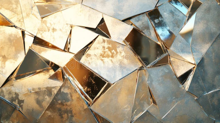 A Piece of Artwork Made of Broken Glass Stock Illustration ...