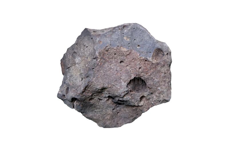 A Piece of Basalt Rock Stone Isolated on White Background. Stock Image ...