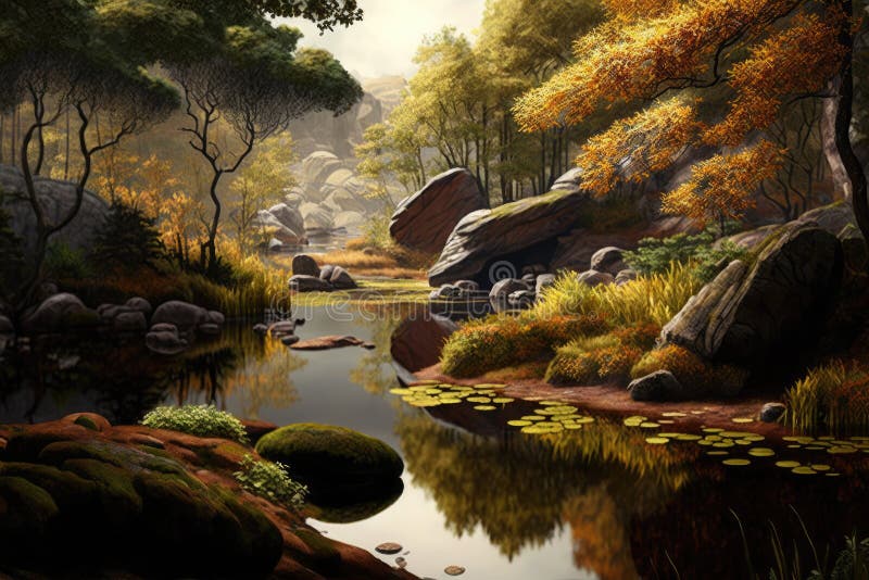 A Piece of Beautiful Nature Landscape Stock Image - Image of green ...