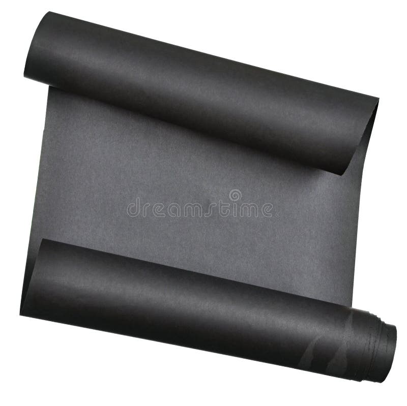 Piece Old Paper Rolled Up in Roll Isolated on White Background Stock ...