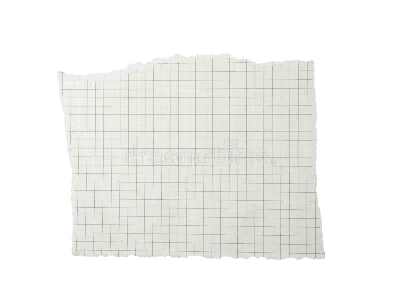 Piece of Blank Notebook Paper Isolated. Space for Design Stock Photo ...